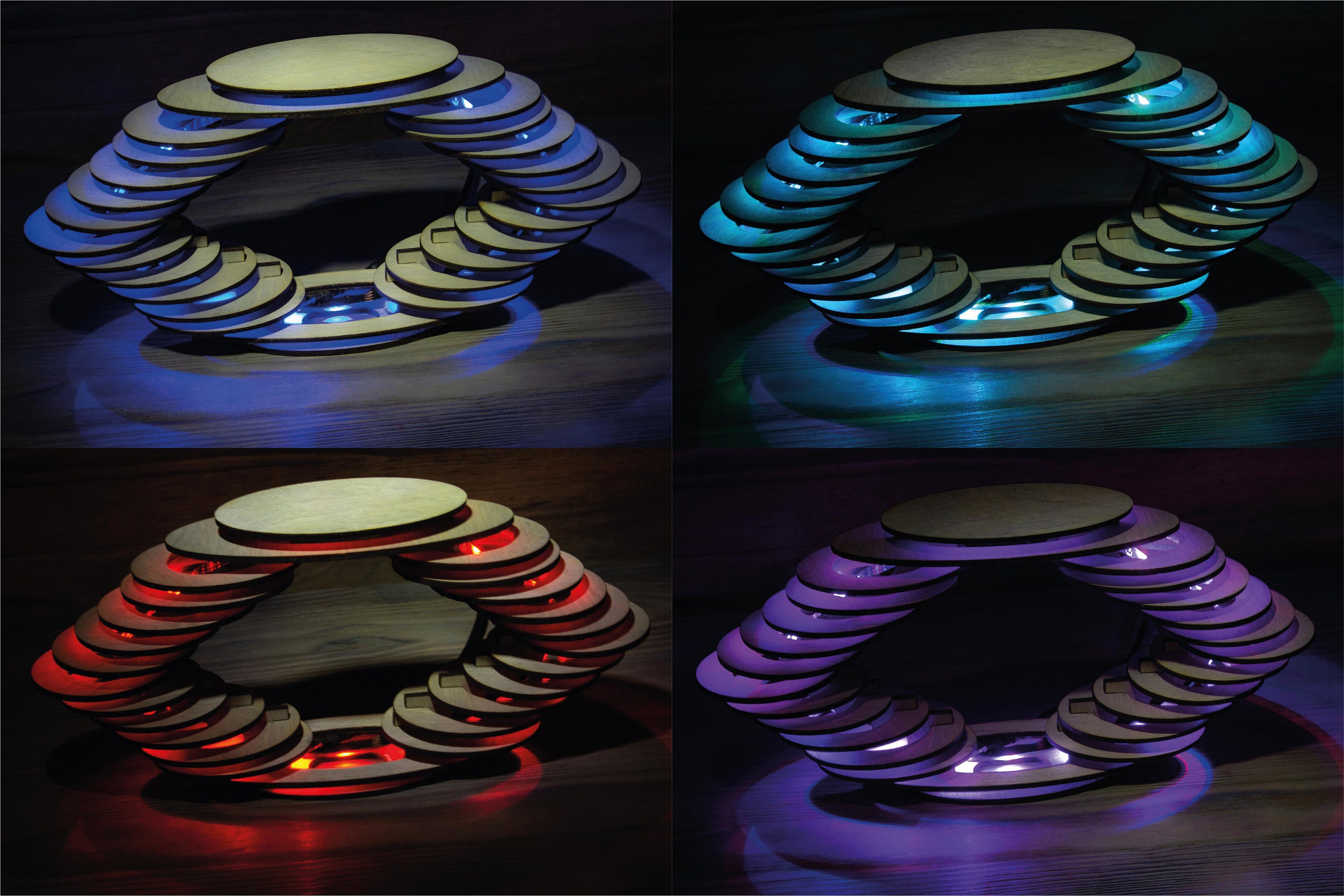 Futuristic Spiral Ellipse Shape Lamp Sci-fi Punk Style LED | Etsy UK