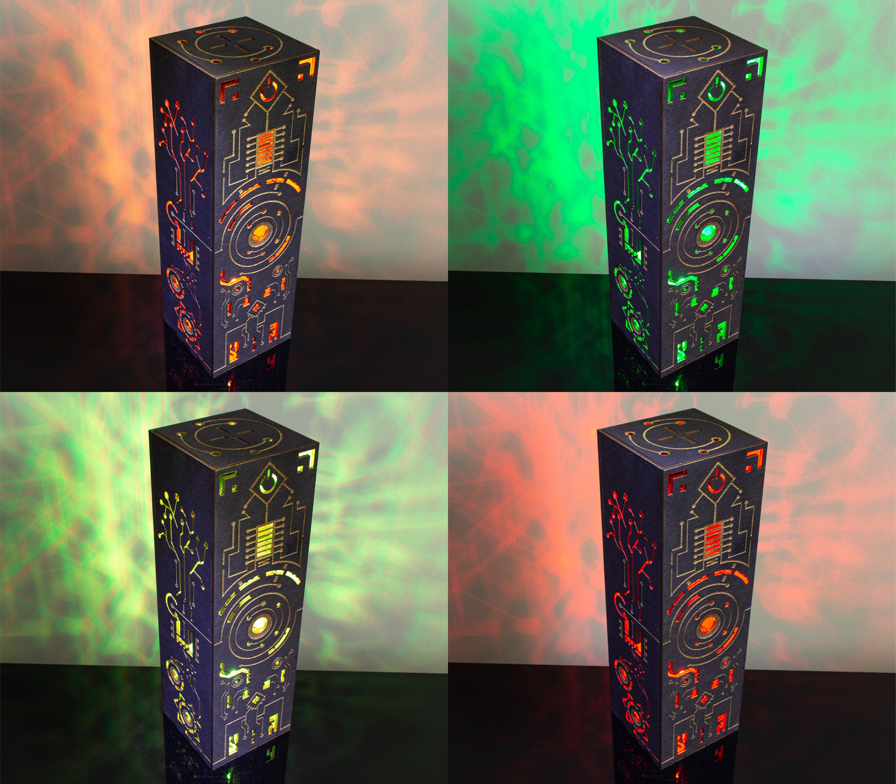 Cyber Lamp | Sci-fi Tech Lamp for Gaming Room | Gift for Gamer ...