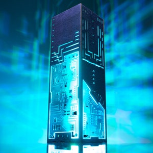 Circuit Board Desk Lamp | Cyber Style Night Light | Lantern Gift for ...