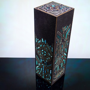 Futuristic Table Lamp | Cyber Lamp for Gaming Room | Sci-fi Circuit ...