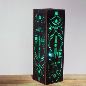 Cyberpunk Night Lamp Rectangular Prism Shape Sci-fi Contemporary Style ...