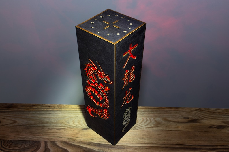 Asian Сontemporary Chinese Dragon Lamp | Chinese Style Red Dragon Sci ...