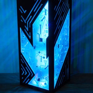 Circuit Board Lamp | Cyber Style Decoration Lamp RGB LED | Handmade ...