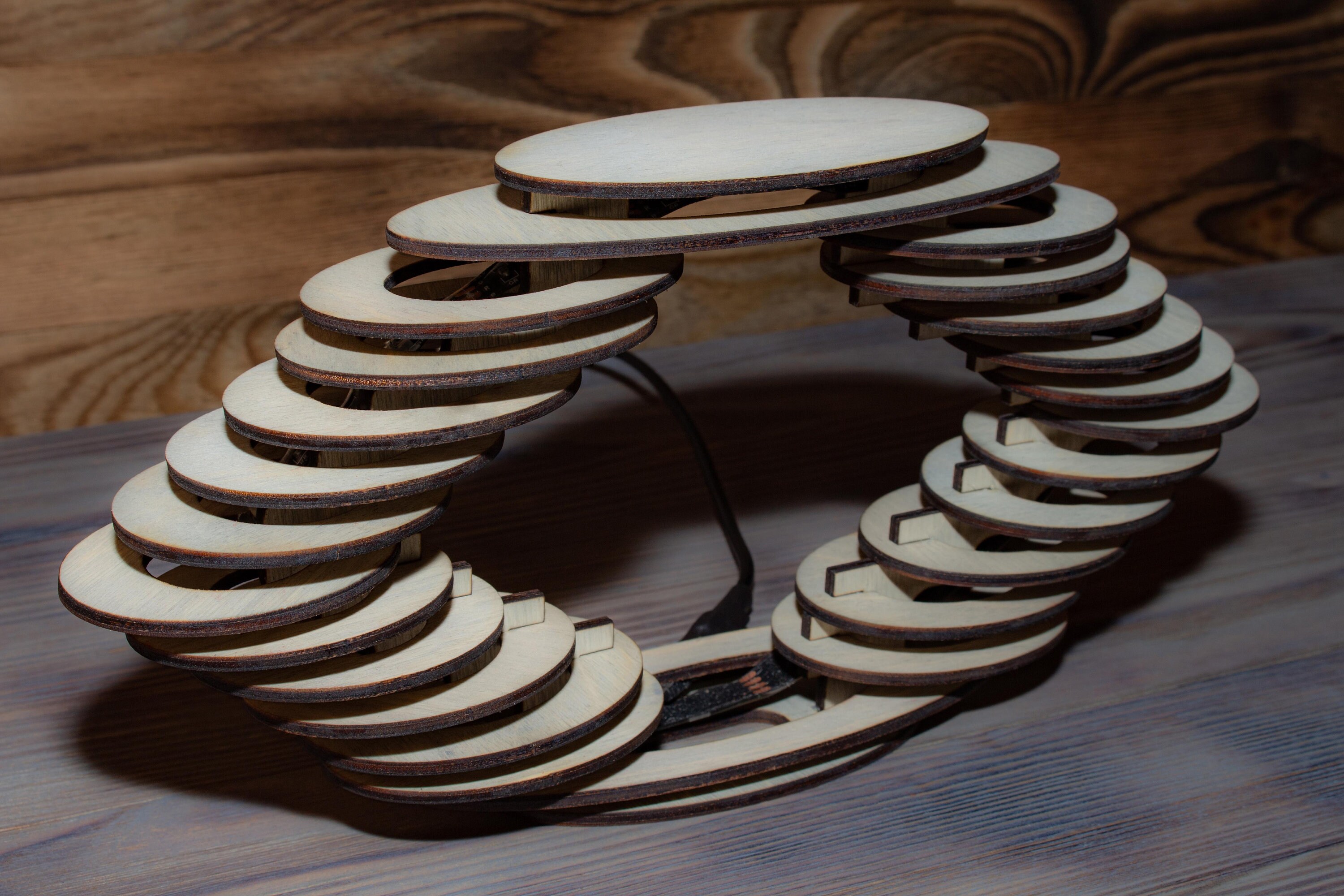 Futuristic Spiral Ellipse Shape Lamp Sci-fi Punk Style LED | Etsy UK