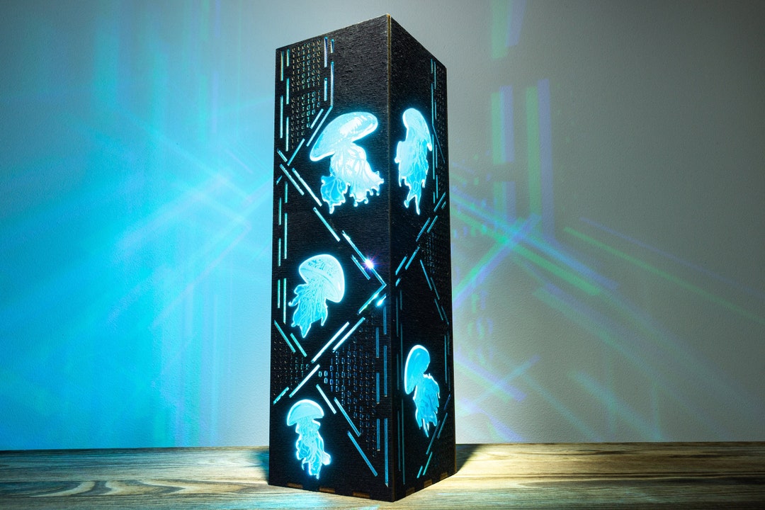 Cyber Jellyfish Surfing the Network Night Lamp | Binary Code | Tech ...