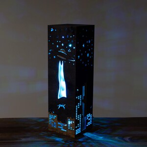 UFO Alien Night Lamp Alien Abduction Scene Lamp Neon Light Sci-fi ...