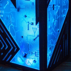 Circuit Board Lamp | Cyber Style Decoration Lamp RGB LED | Handmade ...