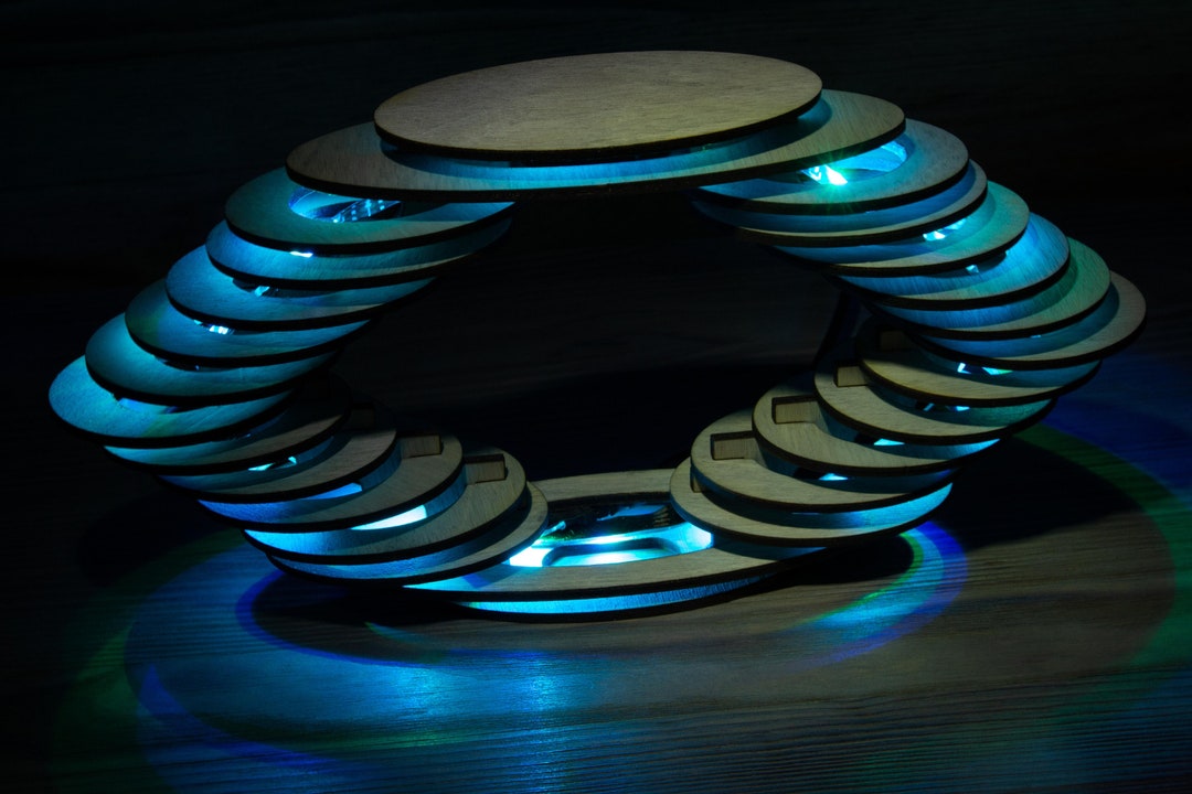 Futuristic Spiral Ellipse Shape Lamp Sci-fi Punk Style LED RGB Lamp ...