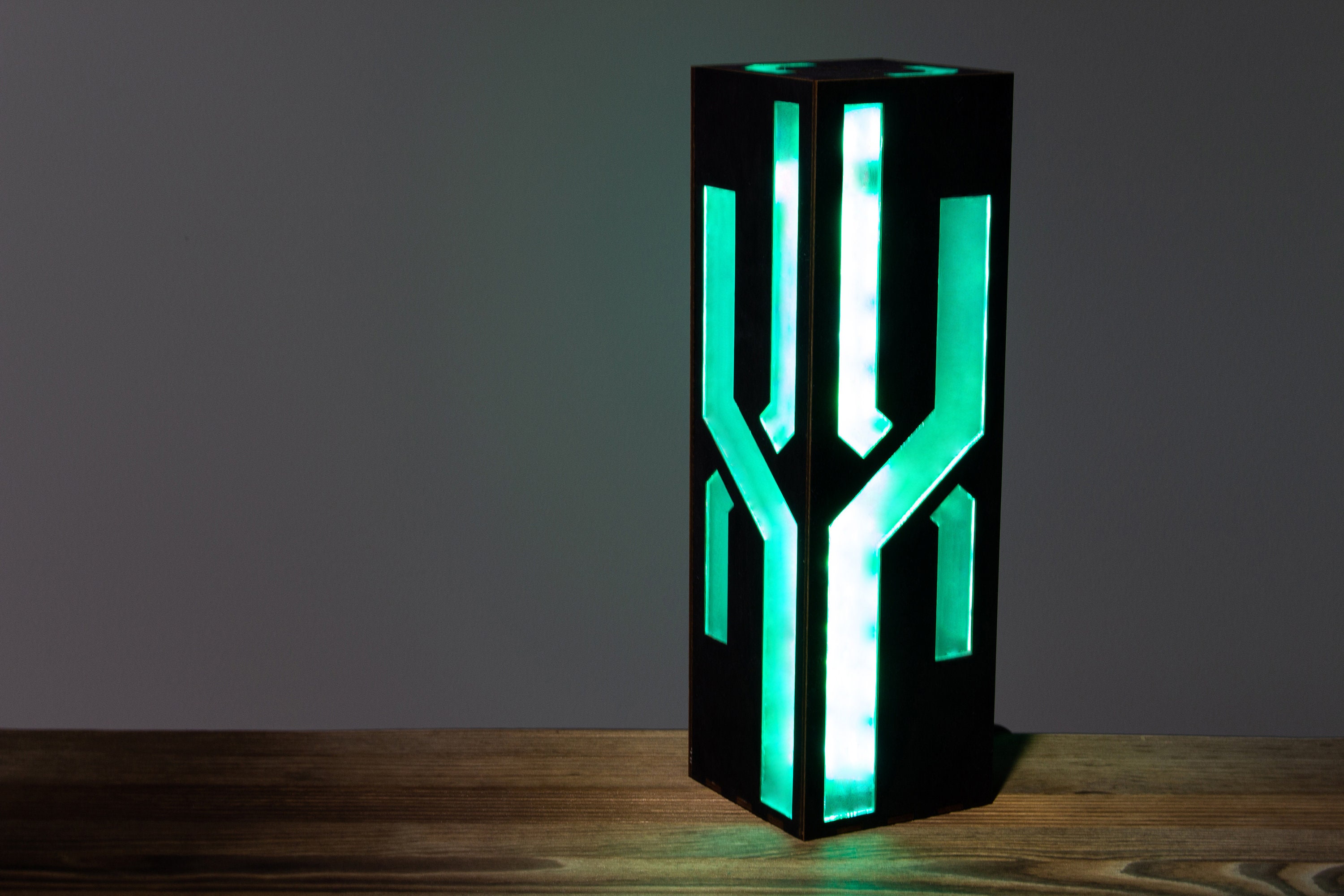 Cyber Futuristic Night Lamp | Neon Inclined Lines | Sci-fi Contemporary ...