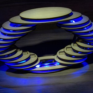 Futuristic Spiral Ellipse Shape Lamp Sci-fi Punk Style LED RGB Lamp ...