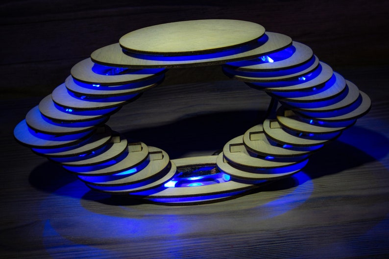 Futuristic Spiral Ellipse Shape Lamp Sci-fi Punk Style LED | Etsy UK