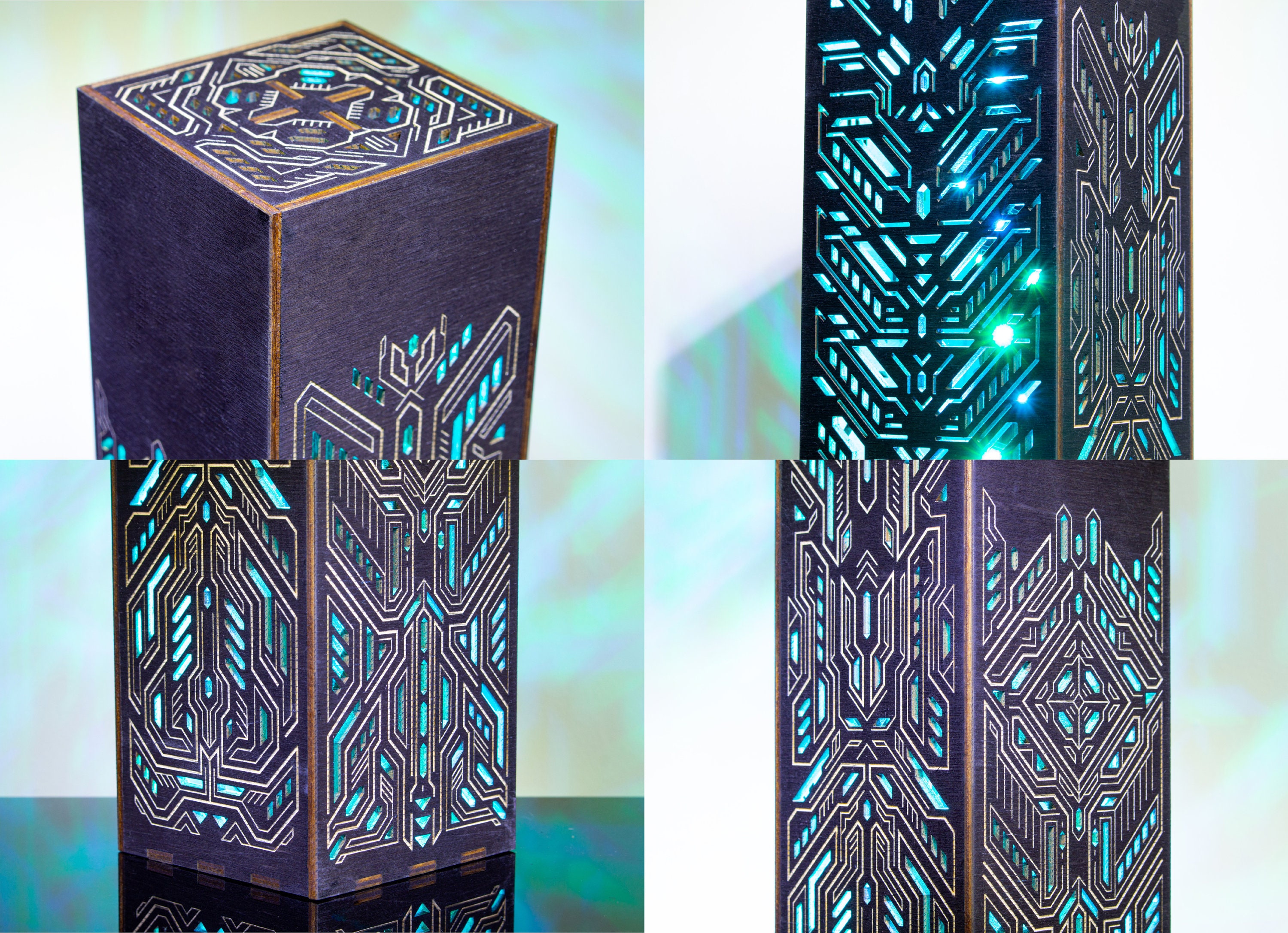 Futuristic Table Lamp | Cyber Lamp for Gaming Room | Sci-fi Circuit ...