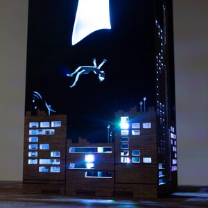 UFO Alien Night Lamp Alien Abduction Scene Lamp Neon Light Sci-fi ...