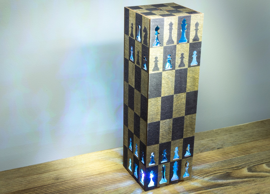 Chess Decoration Lamp | Chess Room Decor RGB LED Lamp | Handmade Night ...