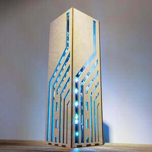 Inclined Lines Futuristic Lamp | Sci-fi Punk Style LED RGB Desk Lamp ...