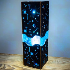 Cyberpunk LED Night Lamp | Sci-fi Circuit Board Design - Etsy Canada