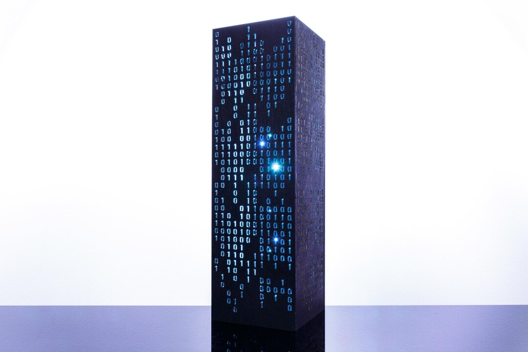 Binary Code Lamp | Personalized Gift for Coder | Cyber Light - Etsy