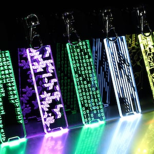 Futuristic Cyber LED Keychain | Different Designs - Circuit Board ...