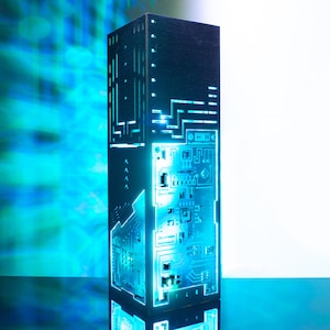 Circuit Board Desk Lamp | Cyber Style Night Light | Lantern Gift for ...