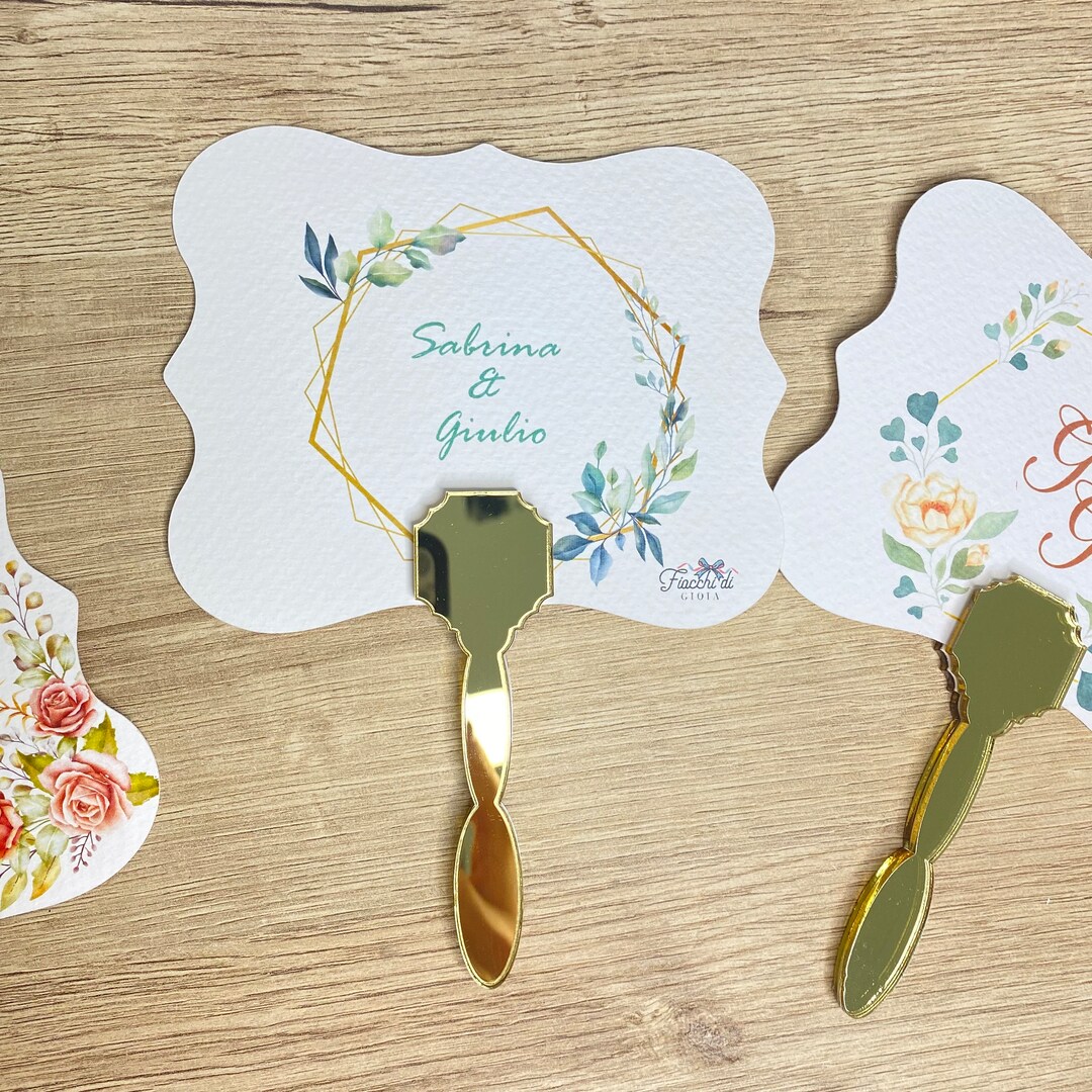 Personalized Wedding Fans Cardboard and Plexiglass Fan With - Etsy