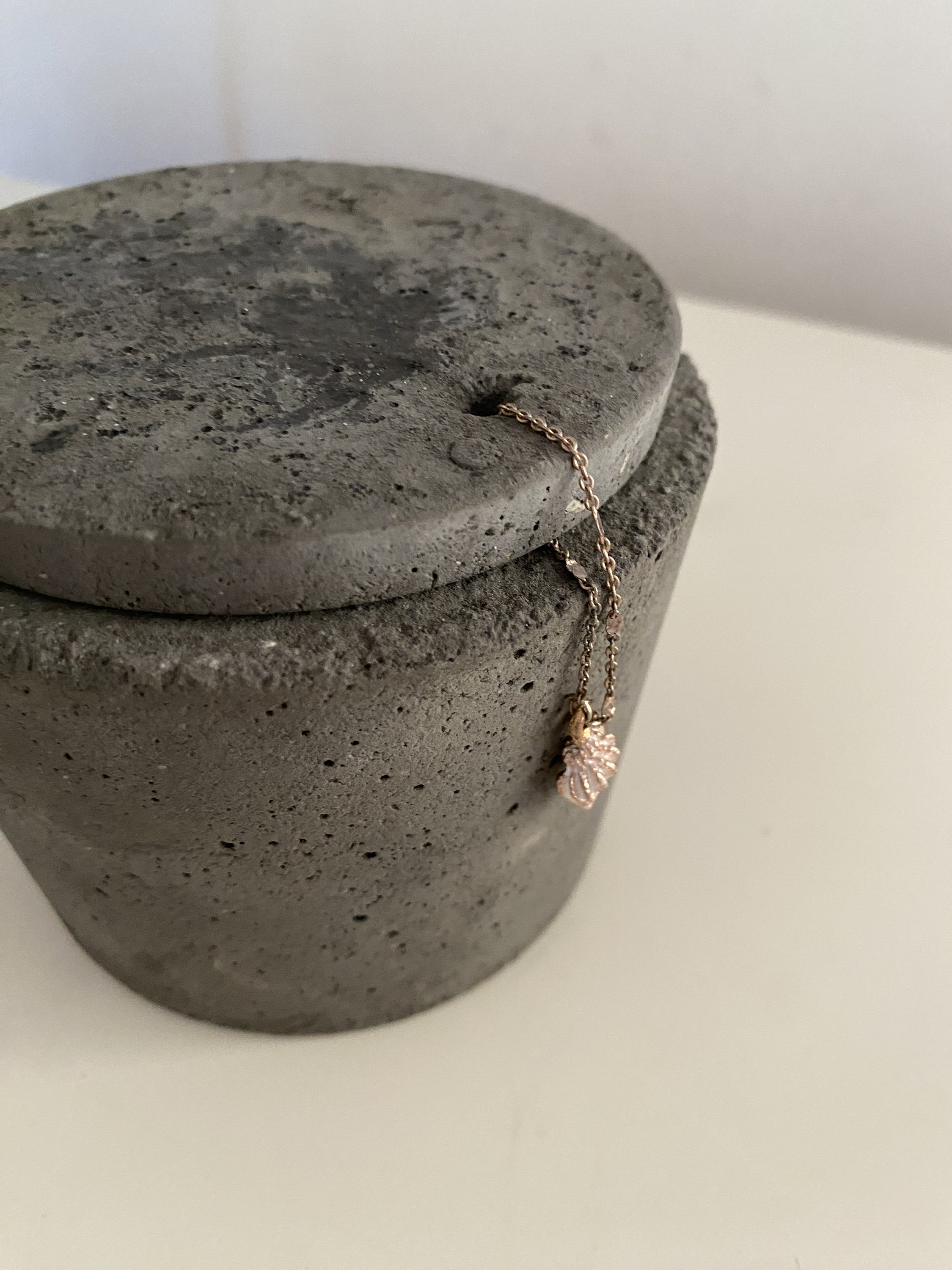 Concrete Storage Box With a Shell Charm, Jewelry Organizer for an ...