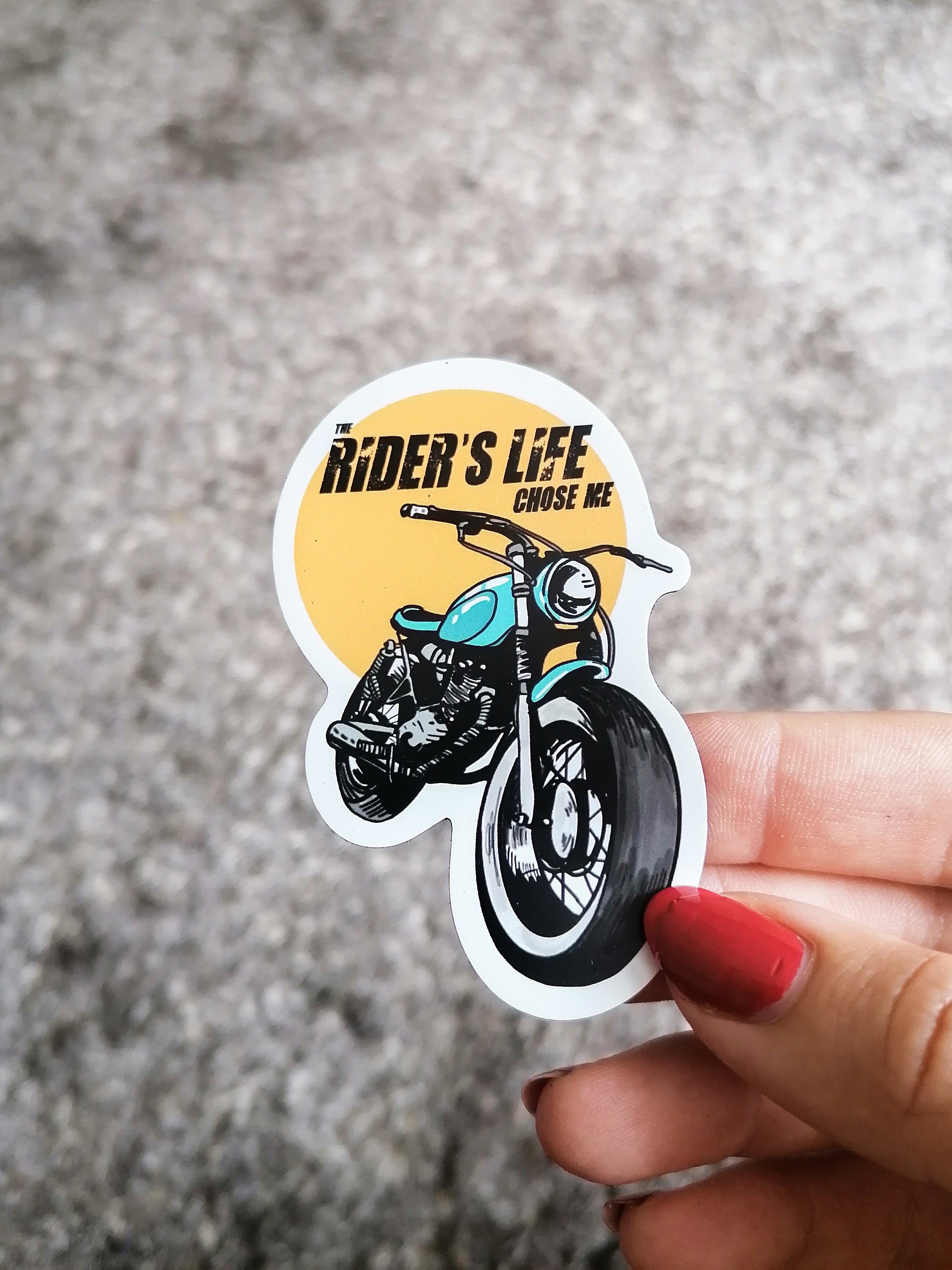 Biker Motorcycle Decal Sticker, Motorcycle Sticker, Harley Bike Laptop ...