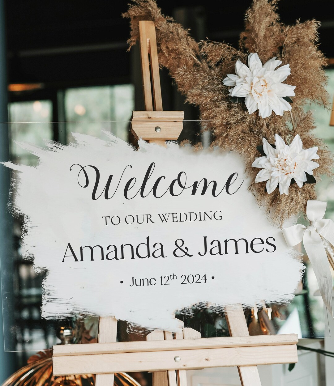 Custom Wedding Sticker, Large Mirror Sticker, Personalised Wedding ...