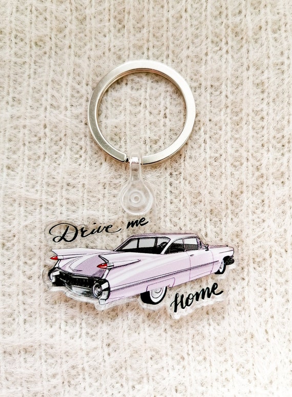 Pink Cadillac Keyring Cadillac Keychain 1955 Cadillac Bag - Etsy