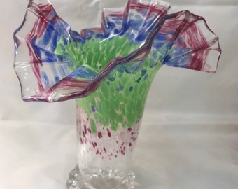 Multi Colored Glass Vase | Etsy