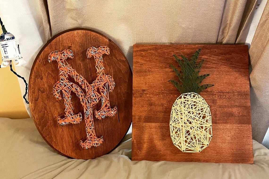 Custom String and Nail Art-wood Wall Decor - Etsy