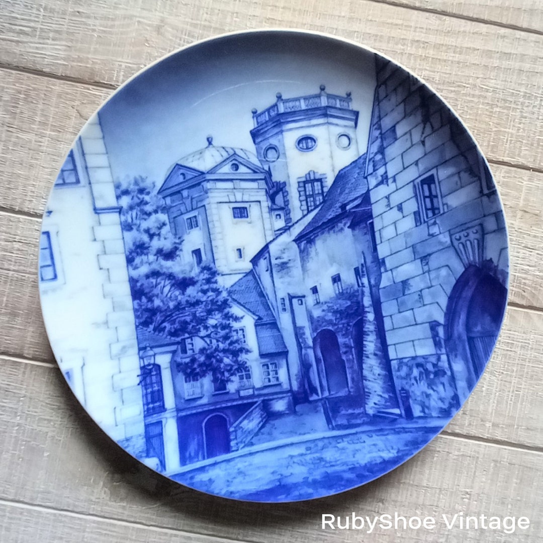 Vintage Forstenberg West Germany Blue & White Plate. West Germany ...