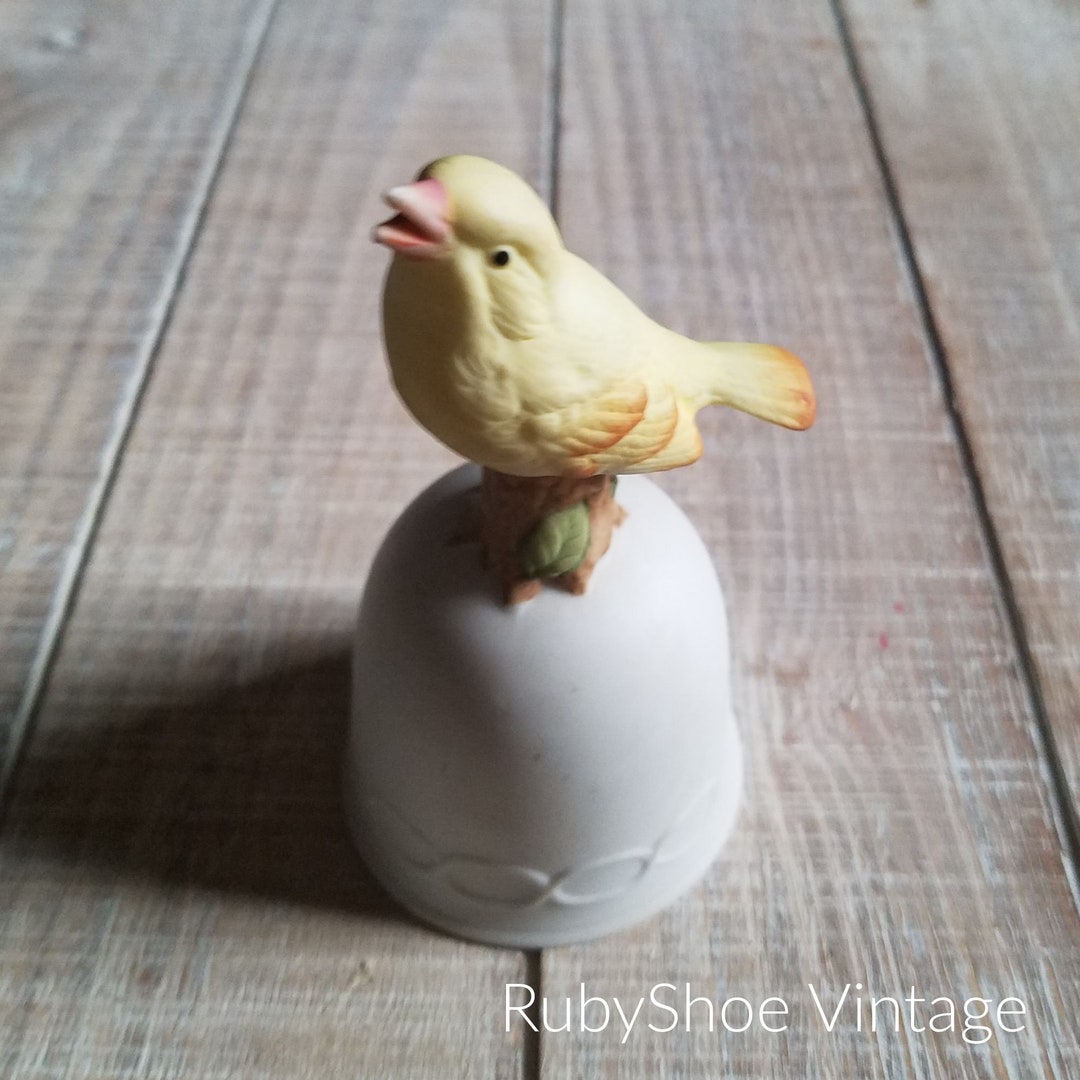 Daito Canary Bell, Hand-painted Porcelain Songbird, Made in Japan - Etsy