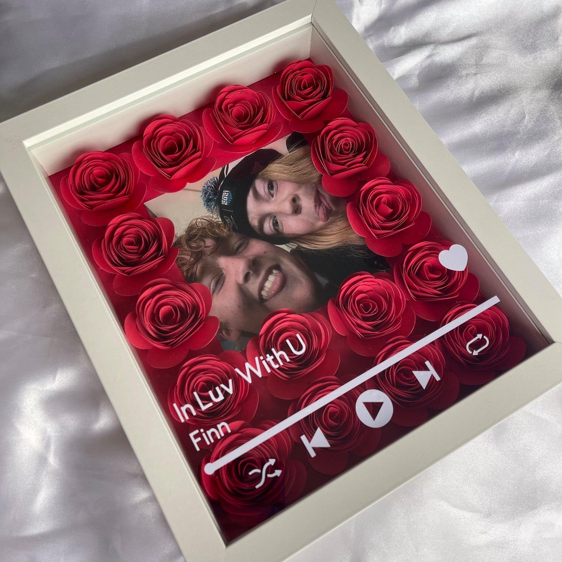 Small Rose Spotify Frame Personalised Shadowbox Frame | Etsy