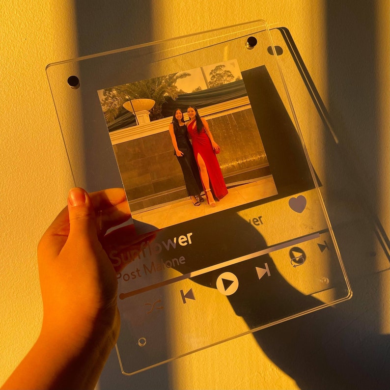 Spotify Plaque Personalised Gift Acrylic Frame birthday | Etsy