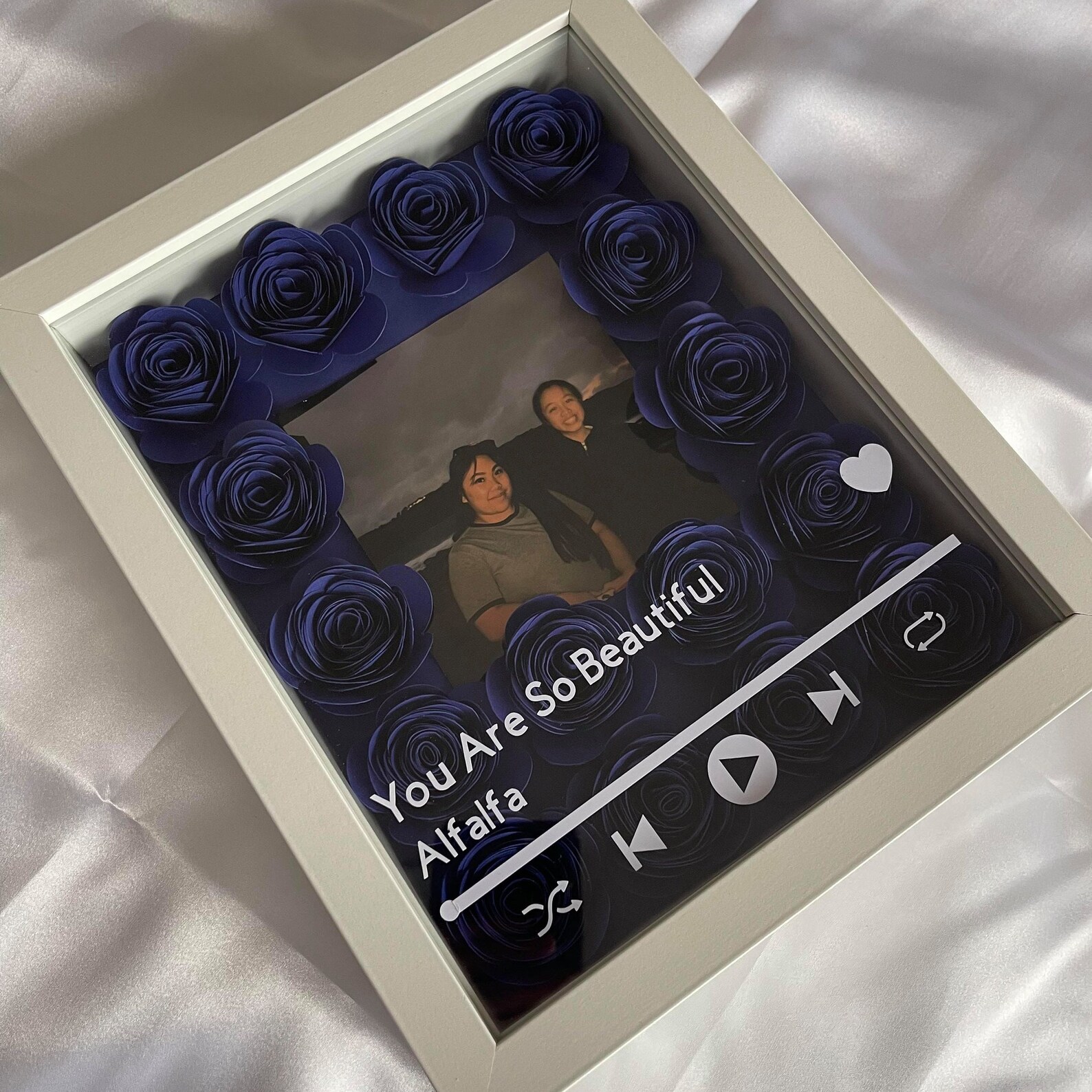 Small Rose Spotify Frame Personalised Shadowbox Frame | Etsy