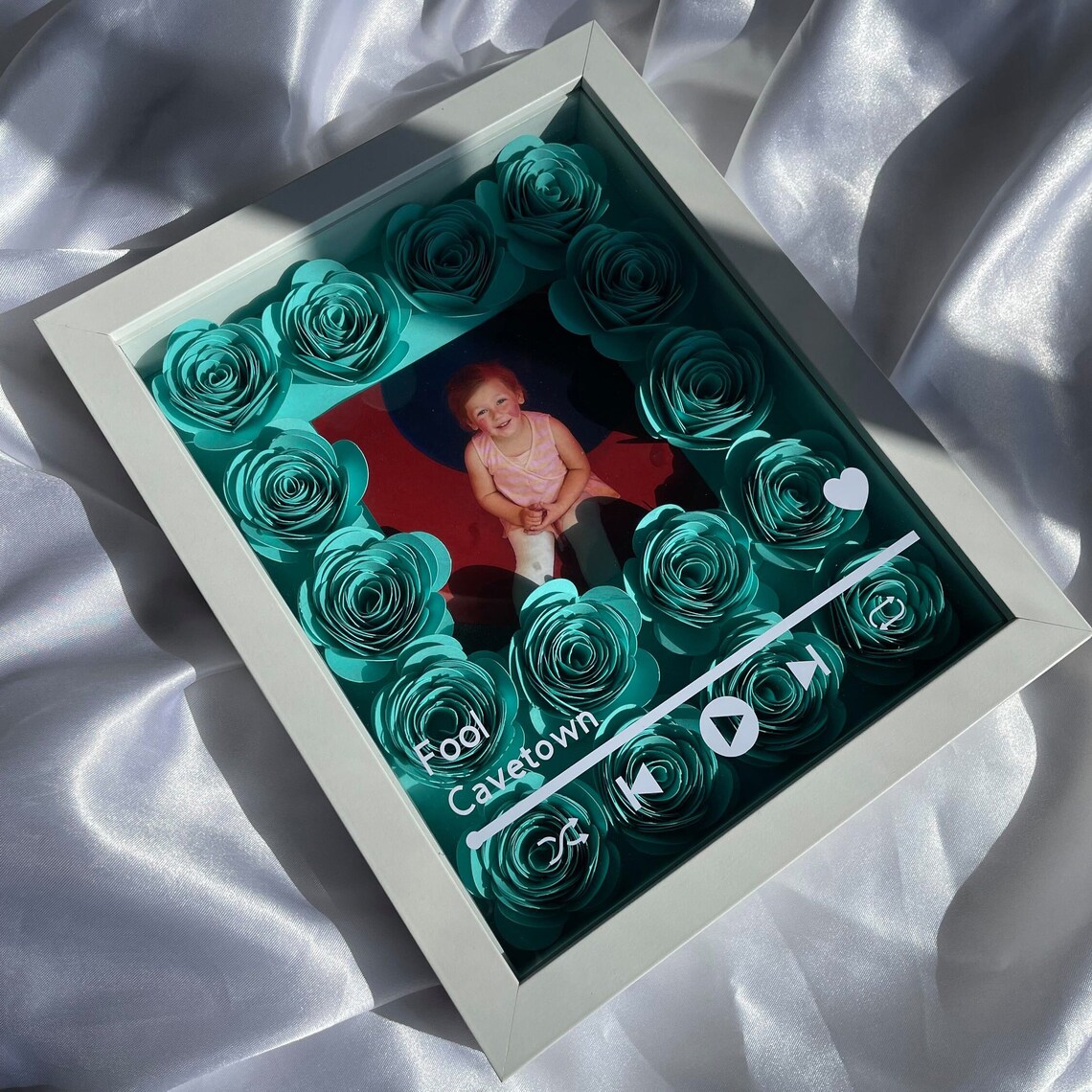 Small Rose Spotify Frame Personalised Shadowbox Frame | Etsy