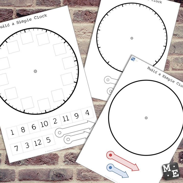 Kindy Prep to Year 3 Mathematics Time TELLING TIME Build a Simple ...