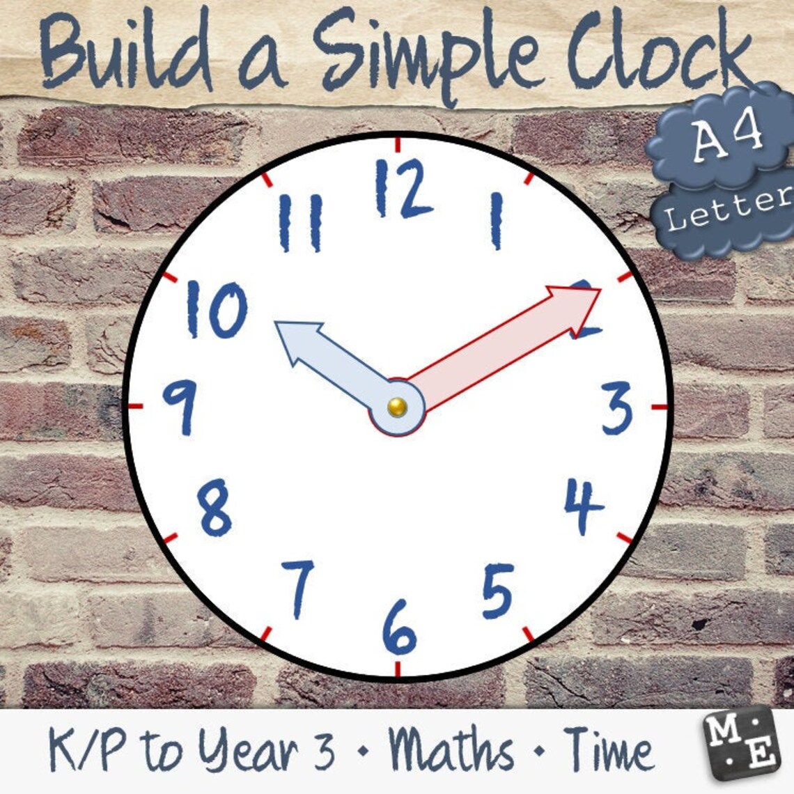 Kindy Prep to Year 3 Mathematics Time TELLING TIME Build a Simple ...