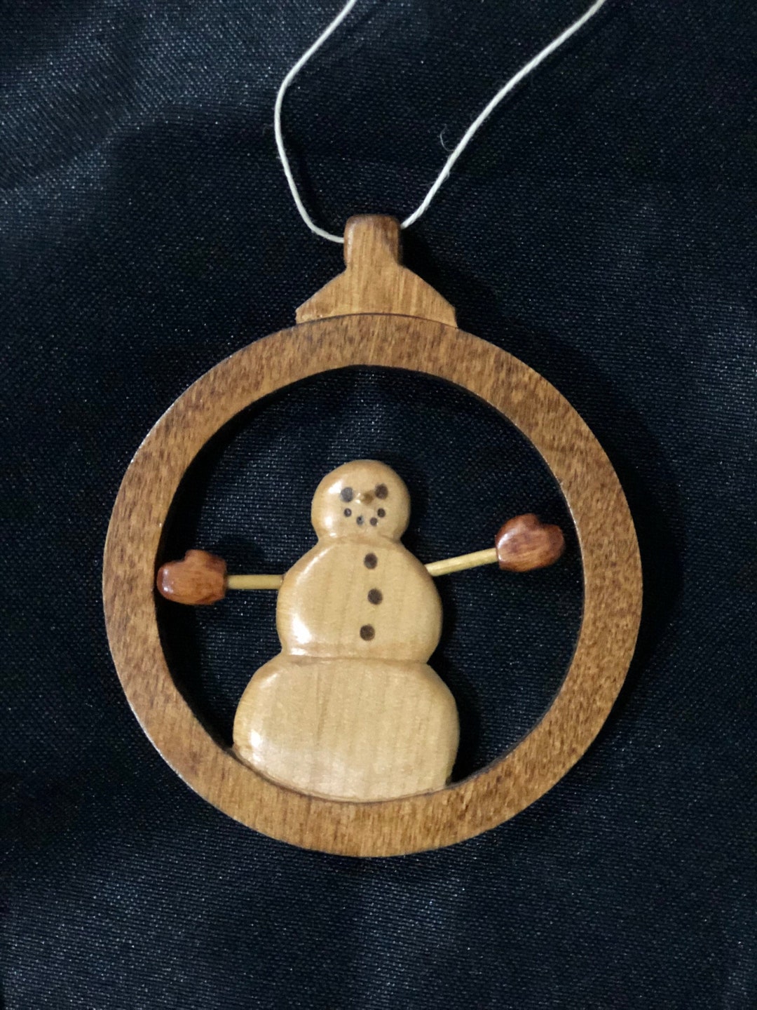 Handcrafted Snowman With Mittens - Etsy