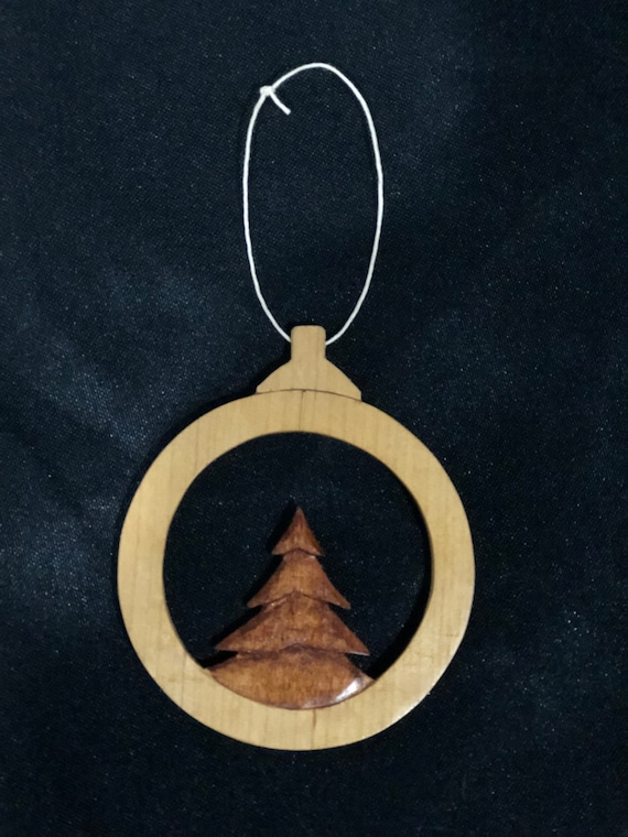 Wooden Christmas Tree in Circular Surround | Etsy