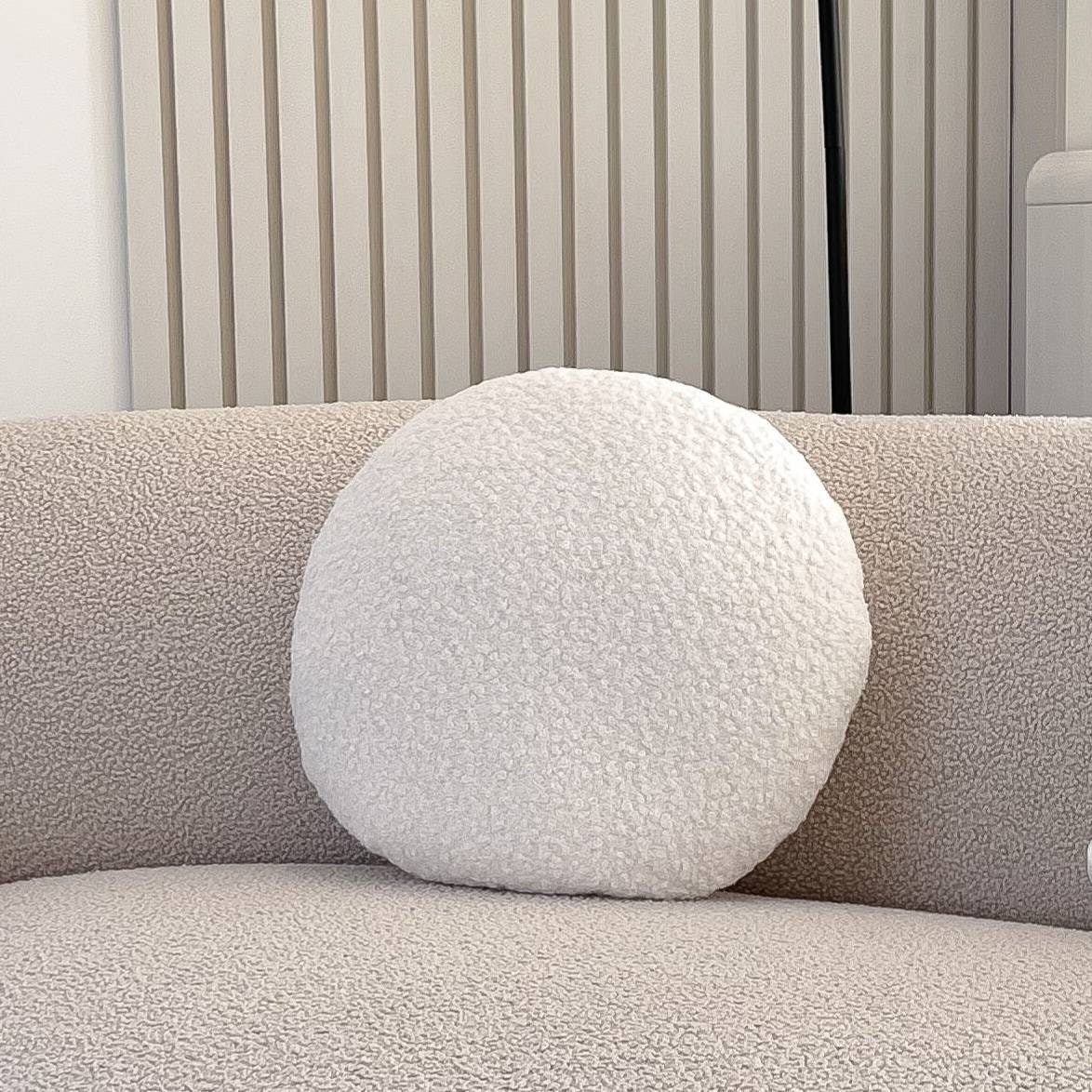 Boucle Circle Cushions Boucle Cushion Round Cushions - Etsy UK