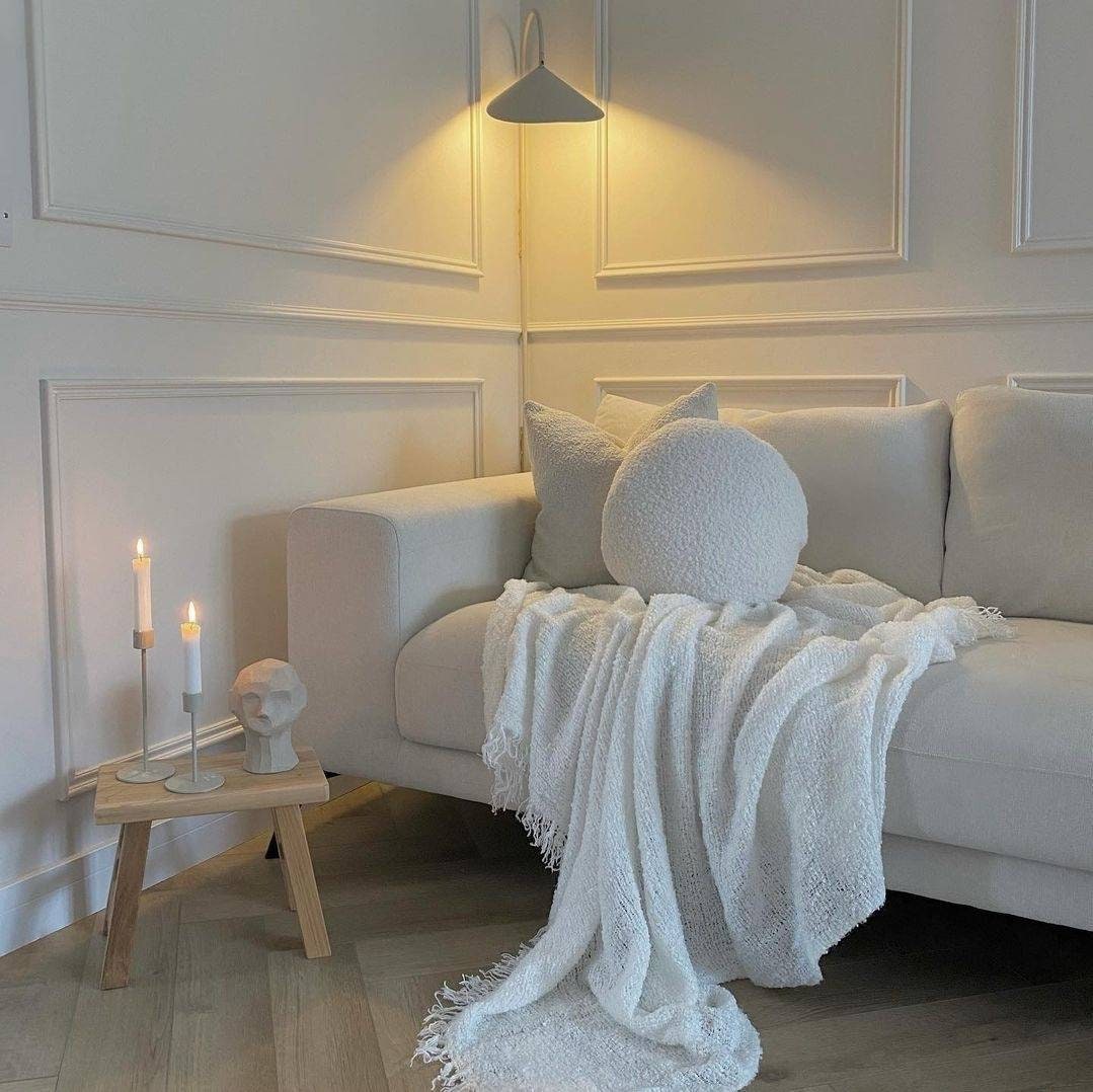 Boucle Circle Cushions Boucle Cushion Round Cushions - Etsy UK