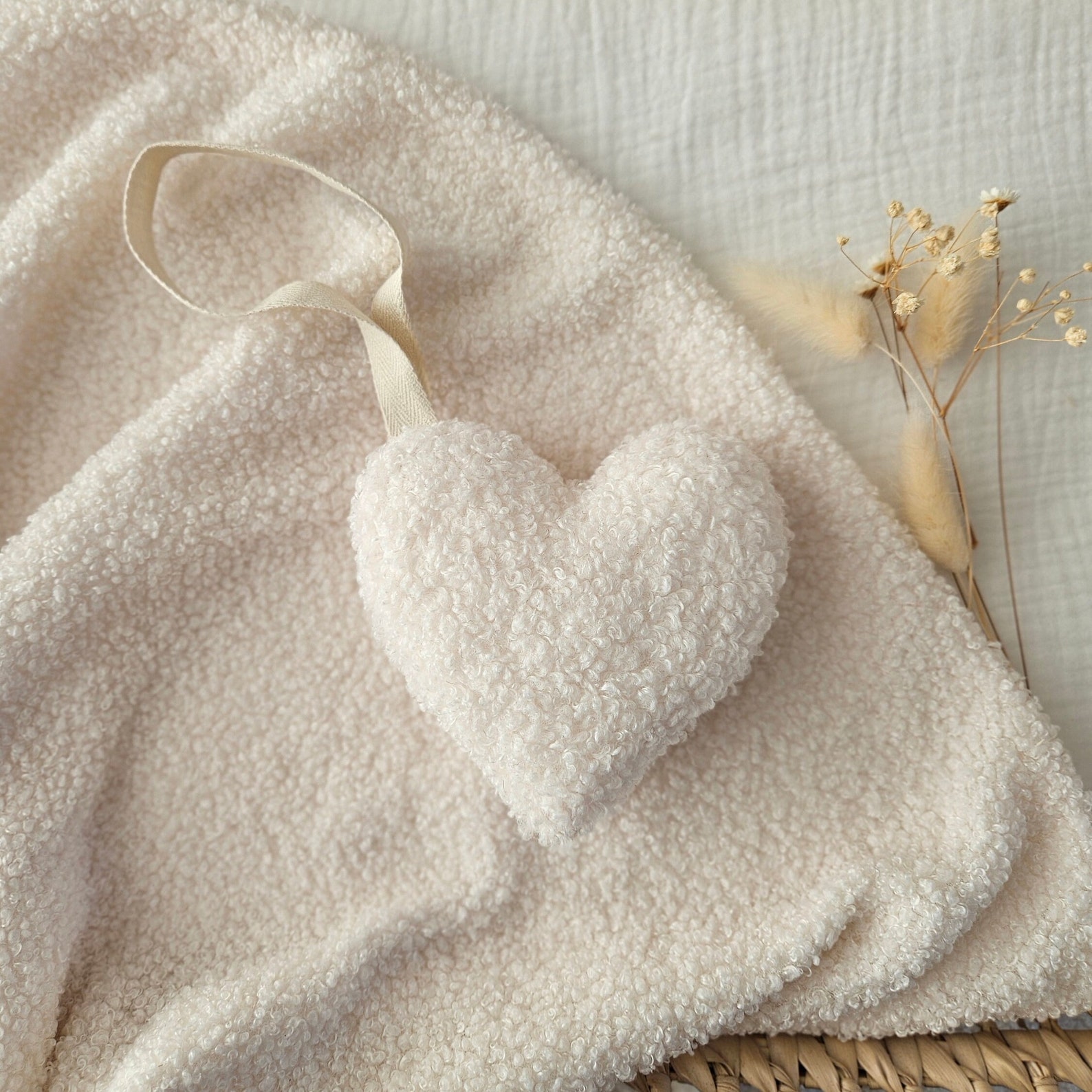 Boucle Heart Decorations | Boucle | Boucle Decorations | Hanging Heart ...