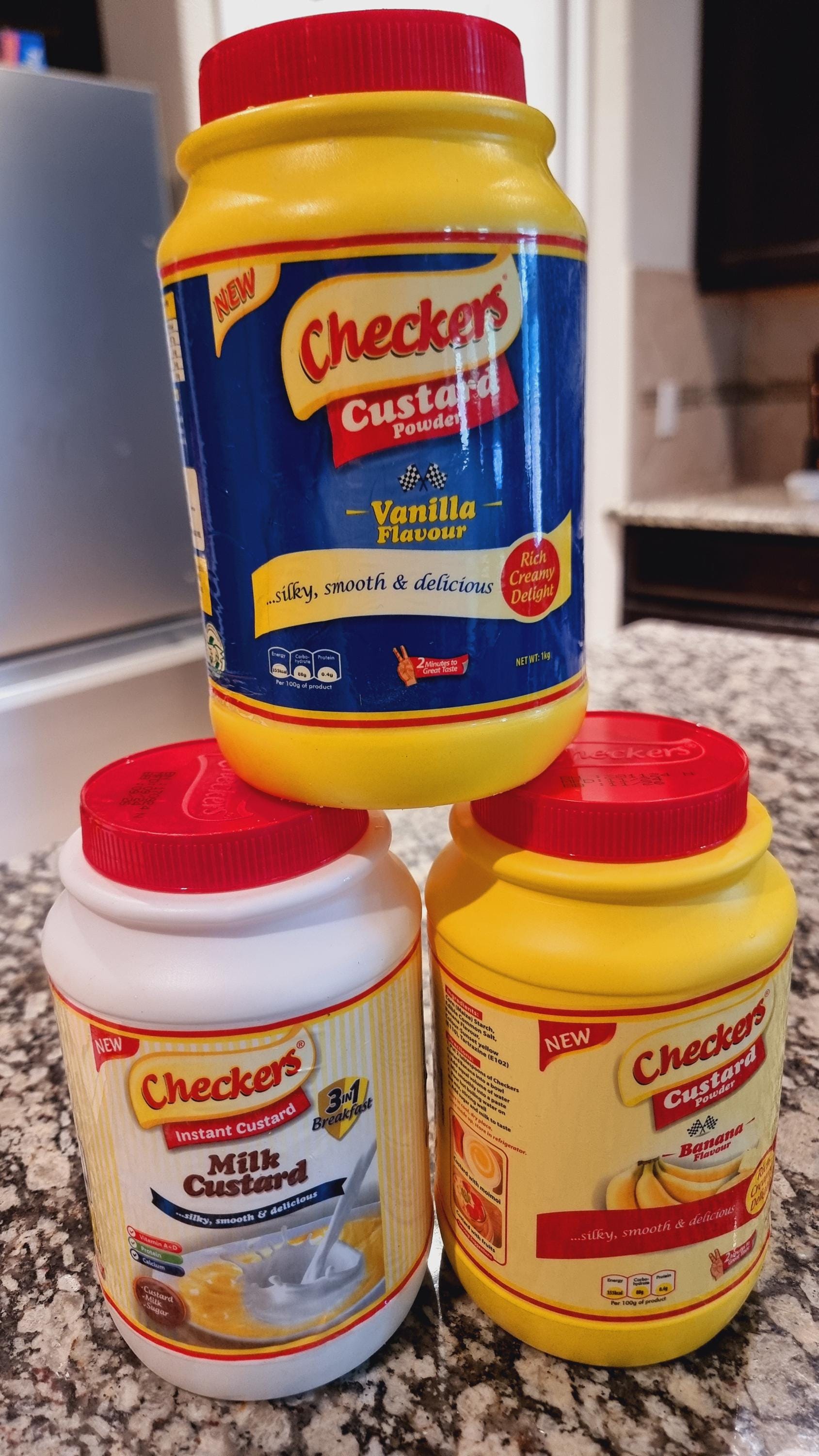 Checkers Custard 1kg/2kg /3 Flavors Vanilla/milk/banana Flavor - Etsy