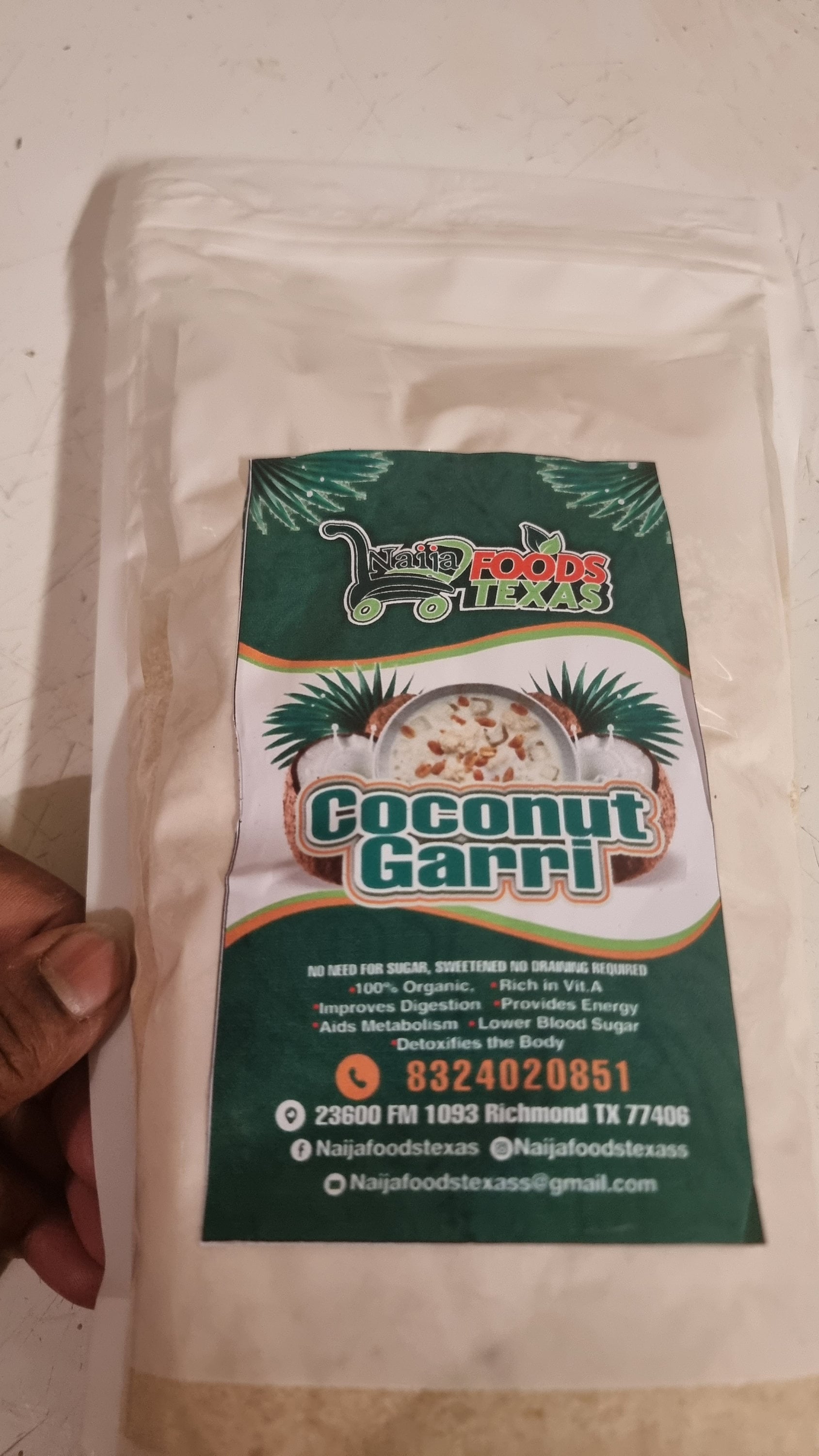 Organic Coconut Garri Snack, Crunchy & Sweetened - Etsy
