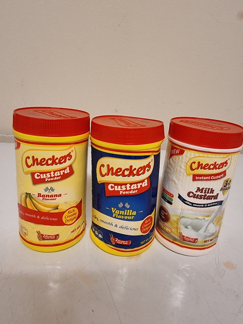 Checkers Custard 400g Banana/vanilla/milk Flavor - Etsy