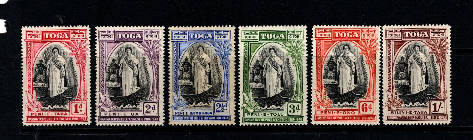 Tonga-Toga Stamp Set Unused U/M 1944 The 25th Anniversary of | Etsy