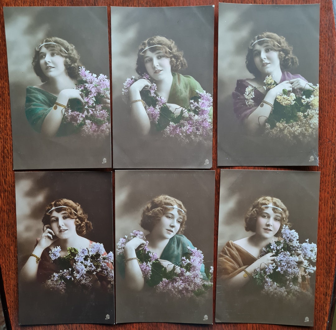 Set of 6 Raphael Tuck & Sons Postcards Series 5403 "sweet Lilac" Hand ...