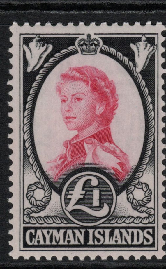Cayman Islands 1962 One Pound Stamp Queen Elizabeth II & Local | Etsy