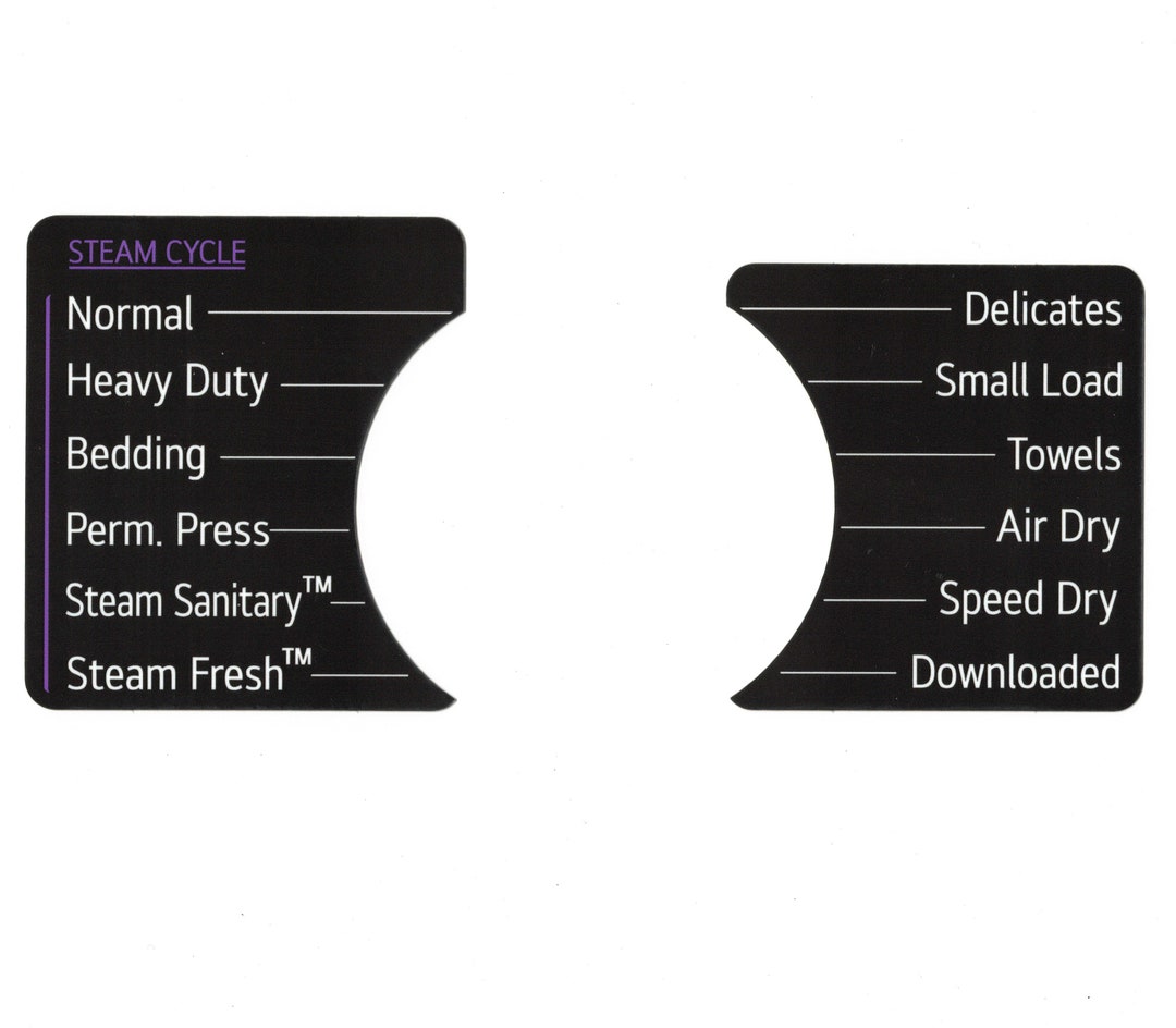 LG Model DLEX8900B & DLGX8901B Dryer Sticker Label / Decal for Center ...